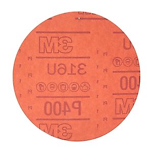 3M Hookit Red Abrasive Sanding Discs, 01261, No Hole, 6 in, 80+ Grade, Pack of 50 Discs, for Auto Sanding, Primer Sanding, E-Coat Sanding