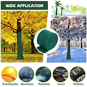 Riare 2 Pack Tree Protector Wraps- 65 Foot Cold-Proof Tree Trunk Wrap Guard Plants Bandage, Tree Wraps to Protect Bark Tree Tape Protect Shrub Antifreeze Protector Wrap for Keep Warm & Moisturizing