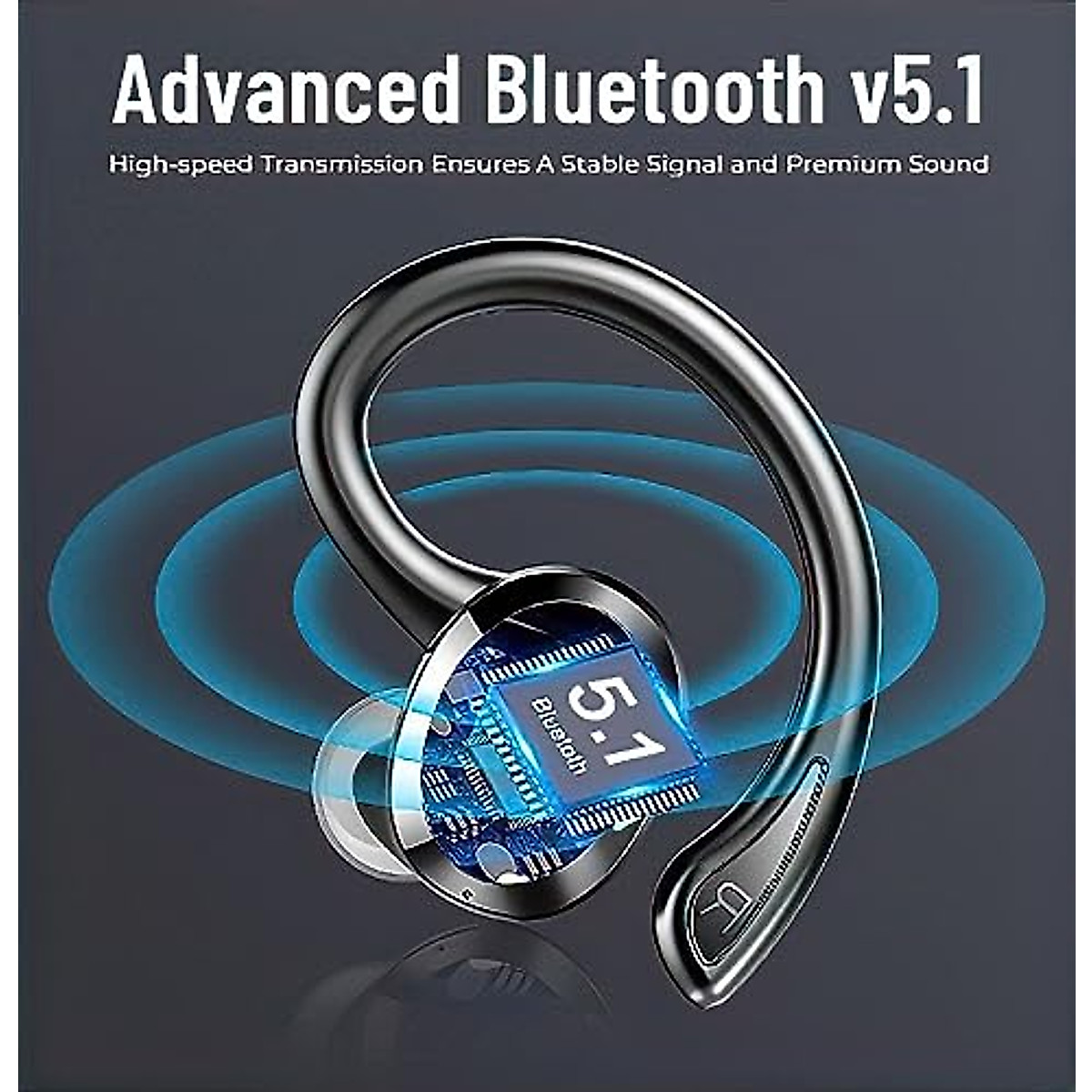 Upgrade Your Everyday Headphones or Wired Earbuds with These Workout, Noise Cancelling Earbuds, True Wireless Earbuds Over Ear Dynamic Sounding TWS i25 Bluetooth v5.1, HiFi, Waterproof Earbuds.