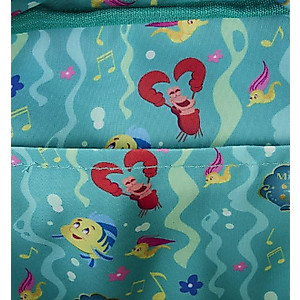 Loungefly Disney The Little Mermaid 35th Anniversary Life is the Bubbles All-Over Print Nylon Square Mini Backpack