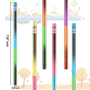 Sabary Color Changing Mood Pencil with Eraser Wooden Fun Pencils Assorted Color Thermochromic Cool Heat Activated Metallic Glitter Pencils for Kids Students Gifts (30 Pieces)