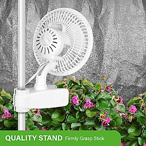 HealSmart Clip Fan, 6-Inch Grow Tent Fan, Monkey Fan, Wall Mount Fan with Adjustable 90° Angles, 15W, 2-Speeds Control, 2 Pack