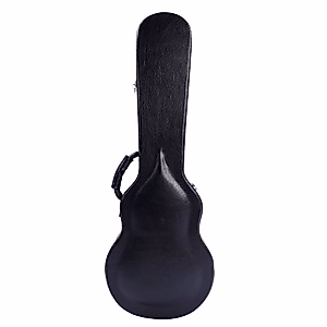 Ktaxon Electric Guitar Hard Case, Wooden Hard-Shell Protective Carrying Case for KLP Model Electric Guitar with Lock Latch Padding - Black