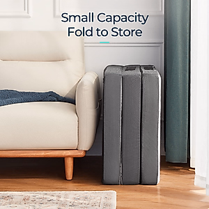 LINSY LIVING Twin XL Folding Mattress, 4 Inch Trifold Mattress with Soft Cover, Memory Foam Mattess, Foldable, Portable, Remoable&Washable Cover, Easy Storage, Twin XL Siz, 80" * 38", Grey