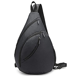 Shaelyka Lightweight Black Crossbody Bags for Men and Women, Medium Sling Bag