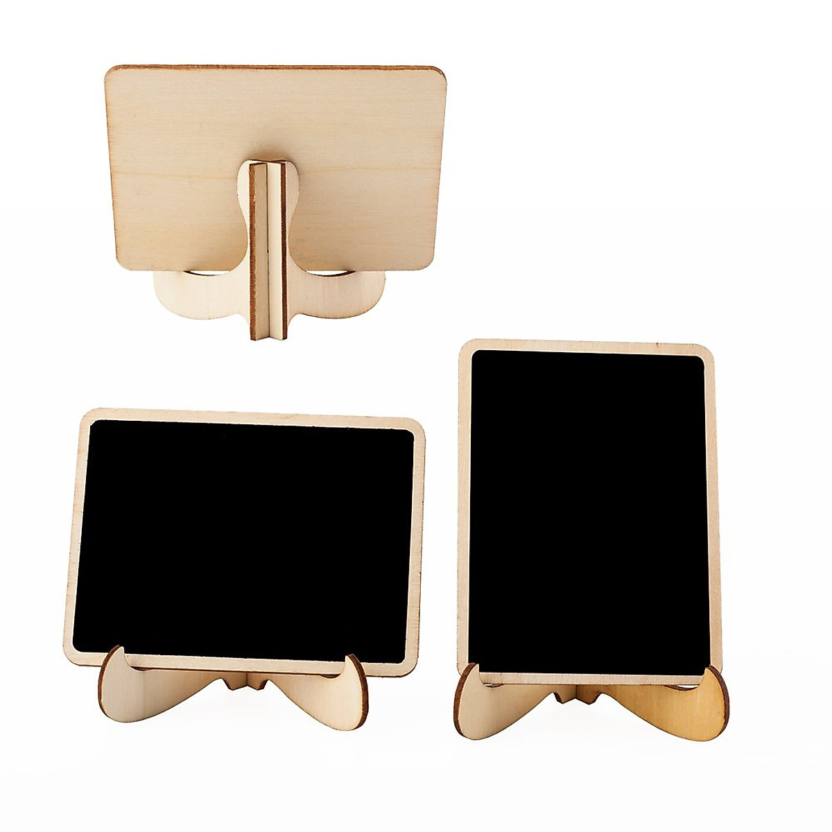 Mini Chalkboards Place Cards 3.94 X 2.95 Inch with Easel Stand and Erasable Chalk for Weddings, Party Supplies, Table Numbers, Food Signs and Special Event Decoration (20 Sets)