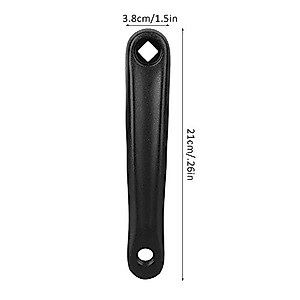 Bnineteenteam Bike Crank Arms,Horizontal Crank Arm, Hole Hole for Drive Motor Black