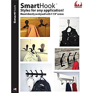 SmartHook ColorZ Garment Friendly Single Coat Hook -3 Pack - (Sky White)