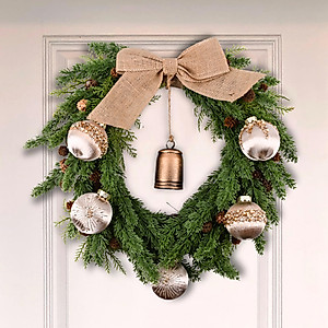 Christmas Ornaments Champagne Xmas Balls - Pack of 15 Luxury Christmas Tree Decorations Shatterproof - Satin Glitter Xmas Bulbs Set, 3.15 inch 80mm