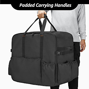 samdew 22 Inch Tabletop Griddle Carry Bag, Outdoor Griddle Cover Compatible with 22 Inch Tabletop Griddle with Hood, Portable Griddle Storage Case for Tabletop Griddle 22-Inch with Hood, Bag Only