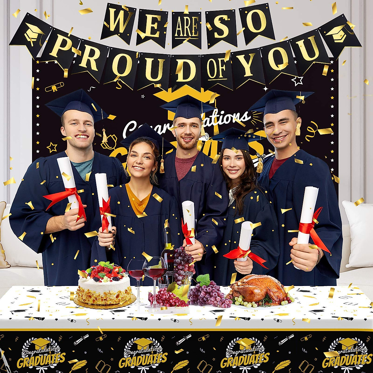 Graduation Decorations 2022, Graduation Banner Graduation Backdrop Graduation Party Supplies 2022 Graduation Table Cover Graduation Sign Graduation Gifts