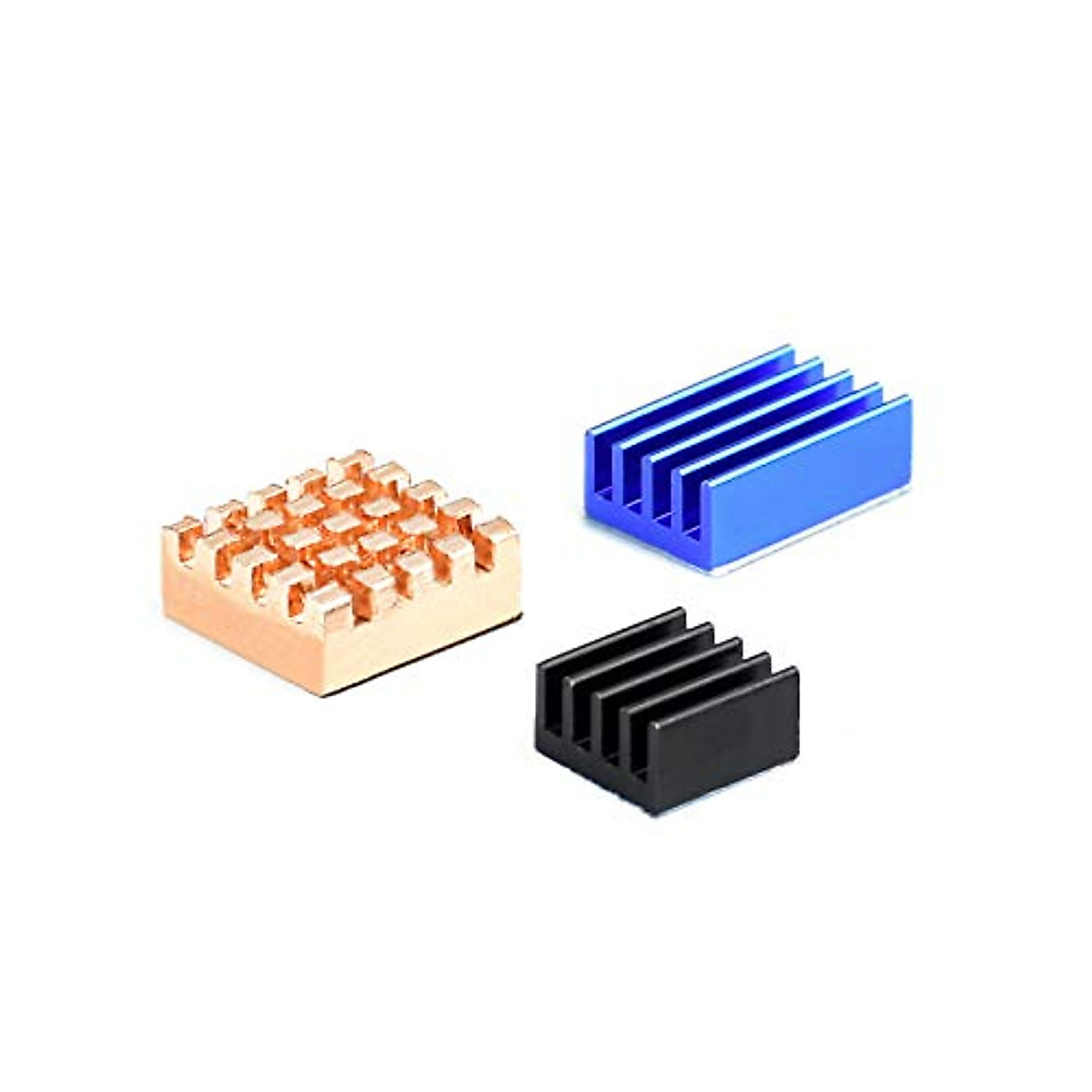 Waveshare Colorful Heat Sink Set Suitable for Raspberry Pi 4B/3B+ 2X Aluminum + 1x Copper with Gum