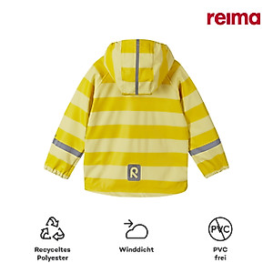 Reima Vesi Kids Waterproof Hooded Rain Jacket Lightweight Windproof Outdoor Coat for Kids, Greyish Green, 3T