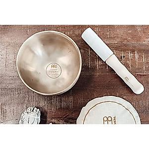 Singing Bowl Resonant Mallet Striker, Leather Finish with Wood Body — Made in India — For Meditation, Sound Healing Therapy and Yoga