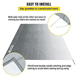 VEVOR RV Awning, Awning Replacement Fabric 15 FT, Gray Fade RV Awning Replacement, 15oz Vinyl Material Replacement Awning, Sun Shade and Waterproof Camper Fabric Size: 14 ft 2 in
