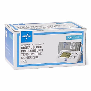 Medline Elite Small and Compact Automatic Digital Blood Pressure Monitor with Adult Upper Arm Cuff (fits arms 22-30 cm), Batteries Included, MDS1001