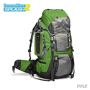 Pyle Sound Box Splash Sports Portable Speaker - Wireless Rugged Waterproof Bluetooth Compatible audio Stereo with AUX In Jack, Rechargeable Battery - iPhone Android iPad, MP3 PWPBT75OR (Orange)