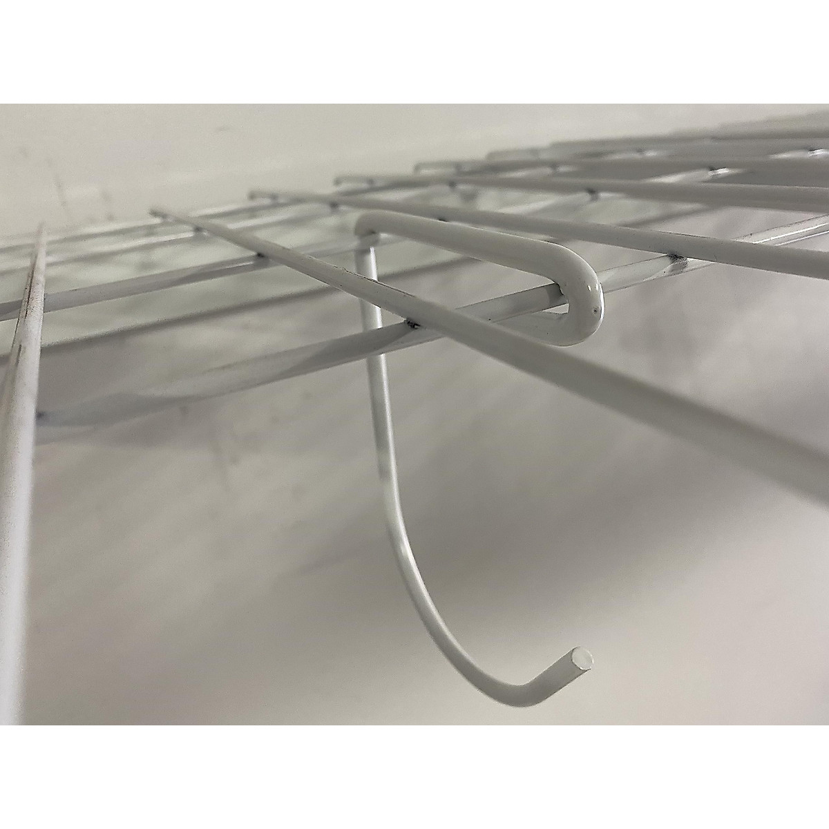 RACK YOUR GARAGE Overhead Rack Hooks for Hanging from Ceiling Rack and Wall Shelving Deck, Heavy Duty Bike Hooks - White (Set of 4)