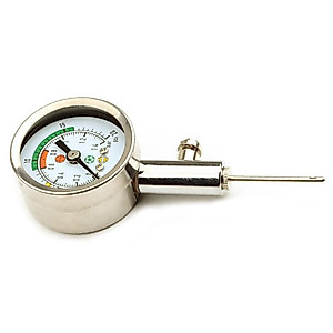 Haploon Accurate Ball Pressure Gauge Heavy Duty Metal Made,Test and Adjust The Pressure for Football Soccer Rugby Basketball Volleyball and Other Balls
