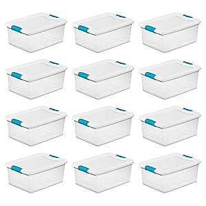 Latching Storage Box, See-Through Base, 15-Qt.