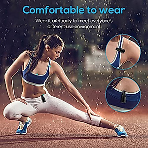 lepmok Clip Holder Accessory for Fitbit Charge 5, 2-Pack (Midnight Blue/Black)