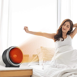 PELONIS Portable Heater with Air Circulation Fan with LED Display. Cooling & Heating Mode Space Heater for All Year Around Use, Tip Over & Overheat Protection,for Home, Office Personal Use, Black