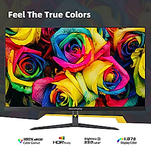 idea display 4K Monitor 32-inch IPS UHD Computer Gaming Monitor, 3840x2160, 60Hz OD4ms, 1.07B Display Colors, 100% sRGB, Type-C, USB-B, Remote Control, Frameless FreeSync HDR, LED Backlight, Q32P