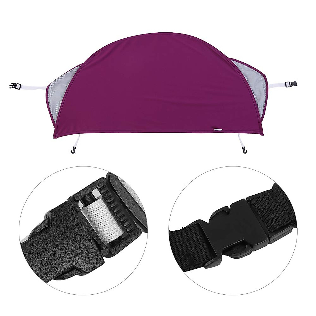 Baby Infant Stroller Sun Shade Canopy UV Protection Rays Easy Installing Sunshade Cover Awning Pushchair Universal Sunblock Strollers for Baby Prams and Buggies, Purple(Only Includes Awning)