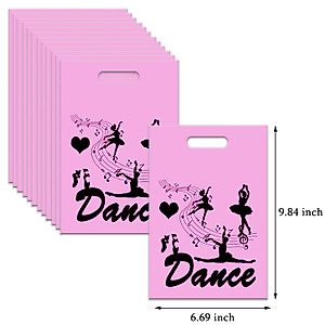 BignzwUra 50PCS Ballet Dance Themed Party Favor Bags - Dacing/Dance Movements Ballerina Baby Shower First 21st Birthday Party Decorations Favors Supplies Table Decor Gift Goodie Bags