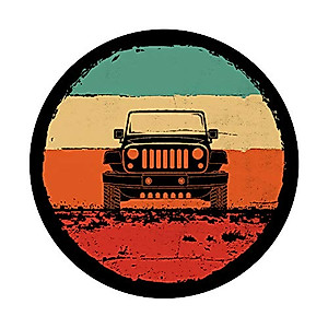 Vintage Sunset Off Road 4x4 Vehicle PopSockets PopGrip: Swappable Grip for Phones & Tablets