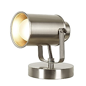 Catalina Lighting 18775-016 Modern Multipurpose Spotlight Desk or Wall Mount Accent Lamp, LED Bulb Included, 6", Brushed Nickel