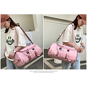 RESPEEDIME Unisex Travel Duffed Tote Bag Waterproof Fold-able And Expandable Backpack With Shoes Compartment Overnight Daypack For Swim Sports Gym Bag