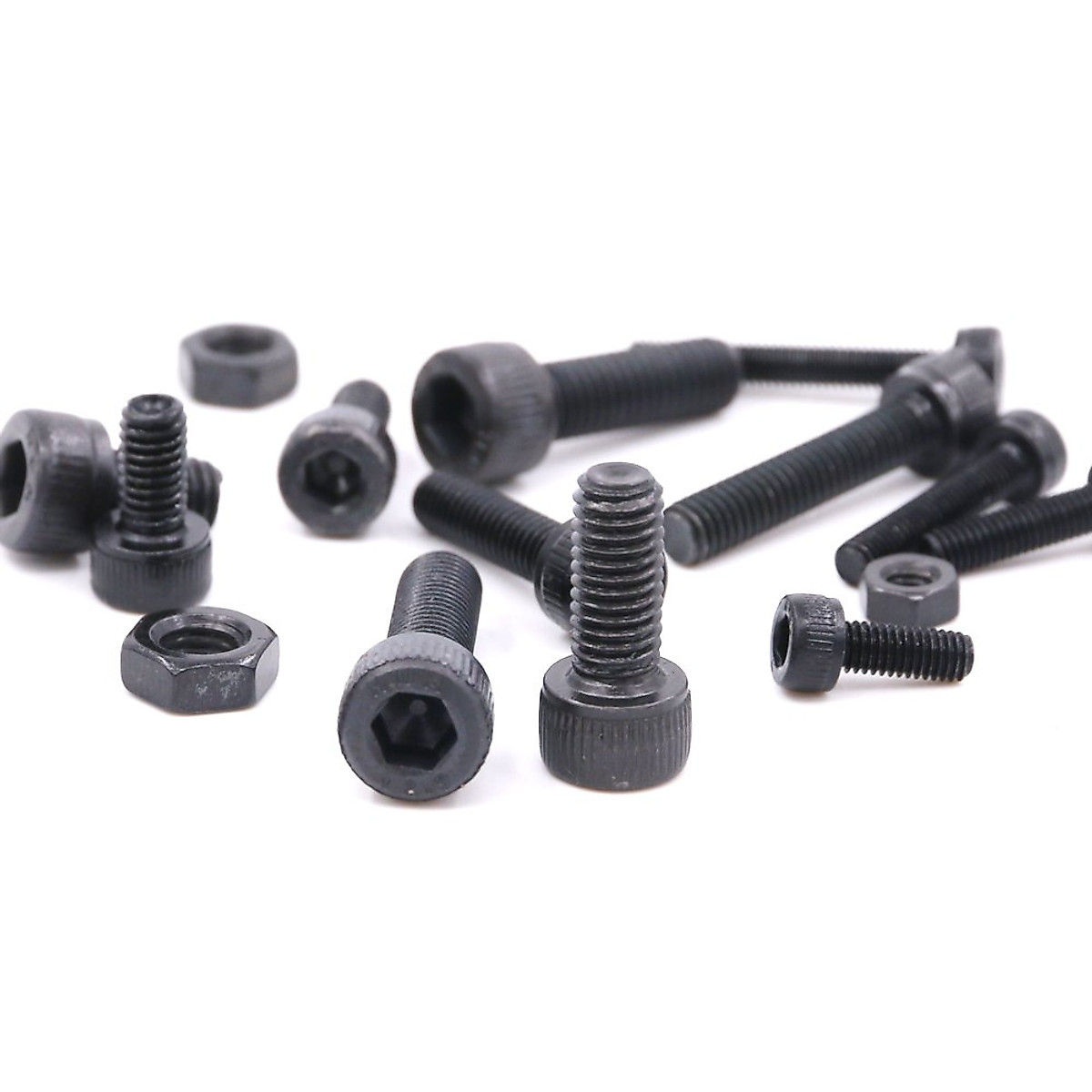 Hilitchi 510-Pcs M3 M4 M5 Alloy Steel Socket Cap Screws Hex Head Bolt Nuts Assortment Kit - 12.9 Grade Alloy Steel (Hex Socket)