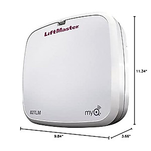 LiftMaster 827LM Ceiling or Wall Mounted MyQ Remote 1500 Lumens LED Garage Light with Timer-to-Close