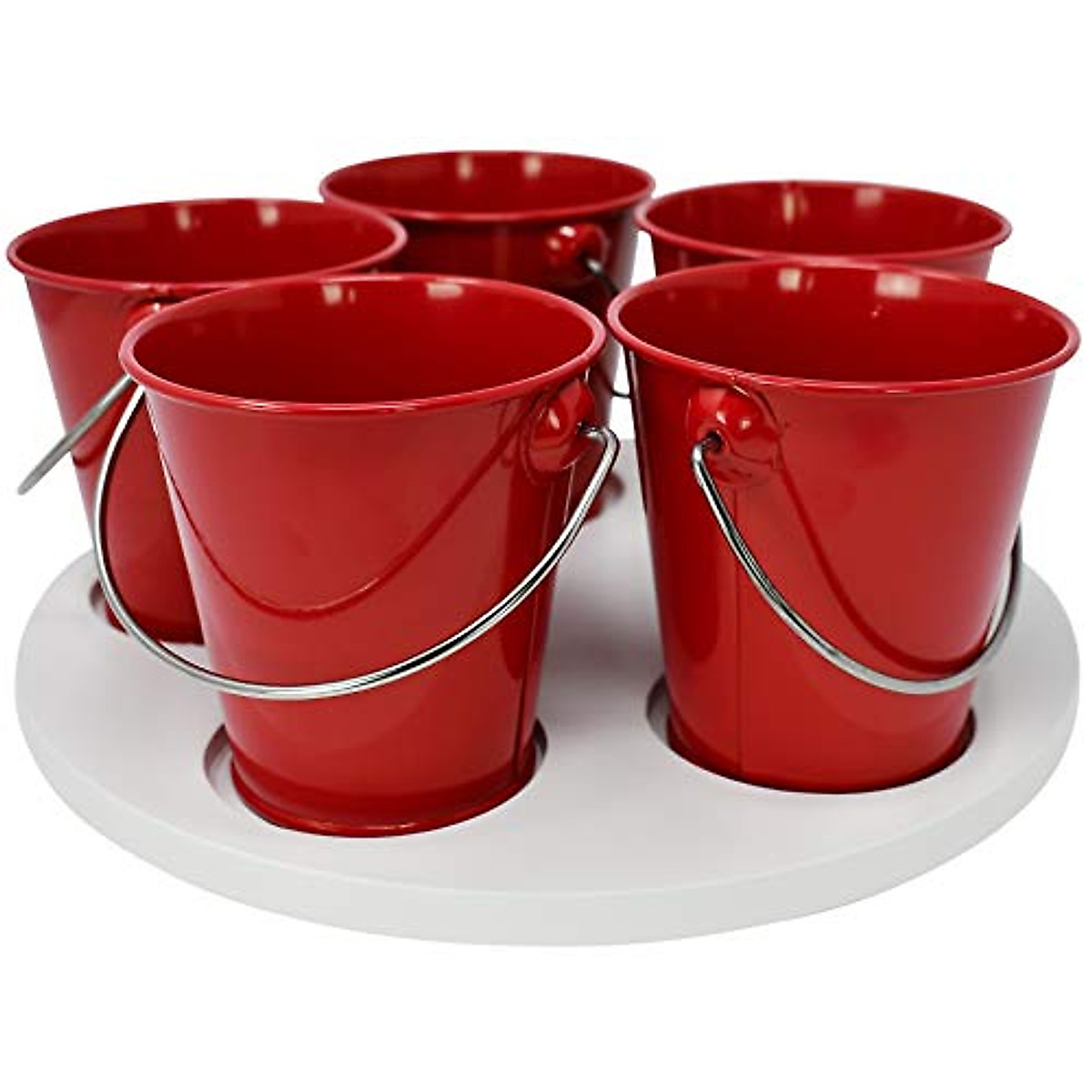 Craft Storage Turntable by Modern Retro - The Lazy Susan Art Craft Organizer Storage Bins - Organizers & Storage Containers for Crafts, Scissors, Kids Crayon Organizer Caddy! (Vivid Pink)