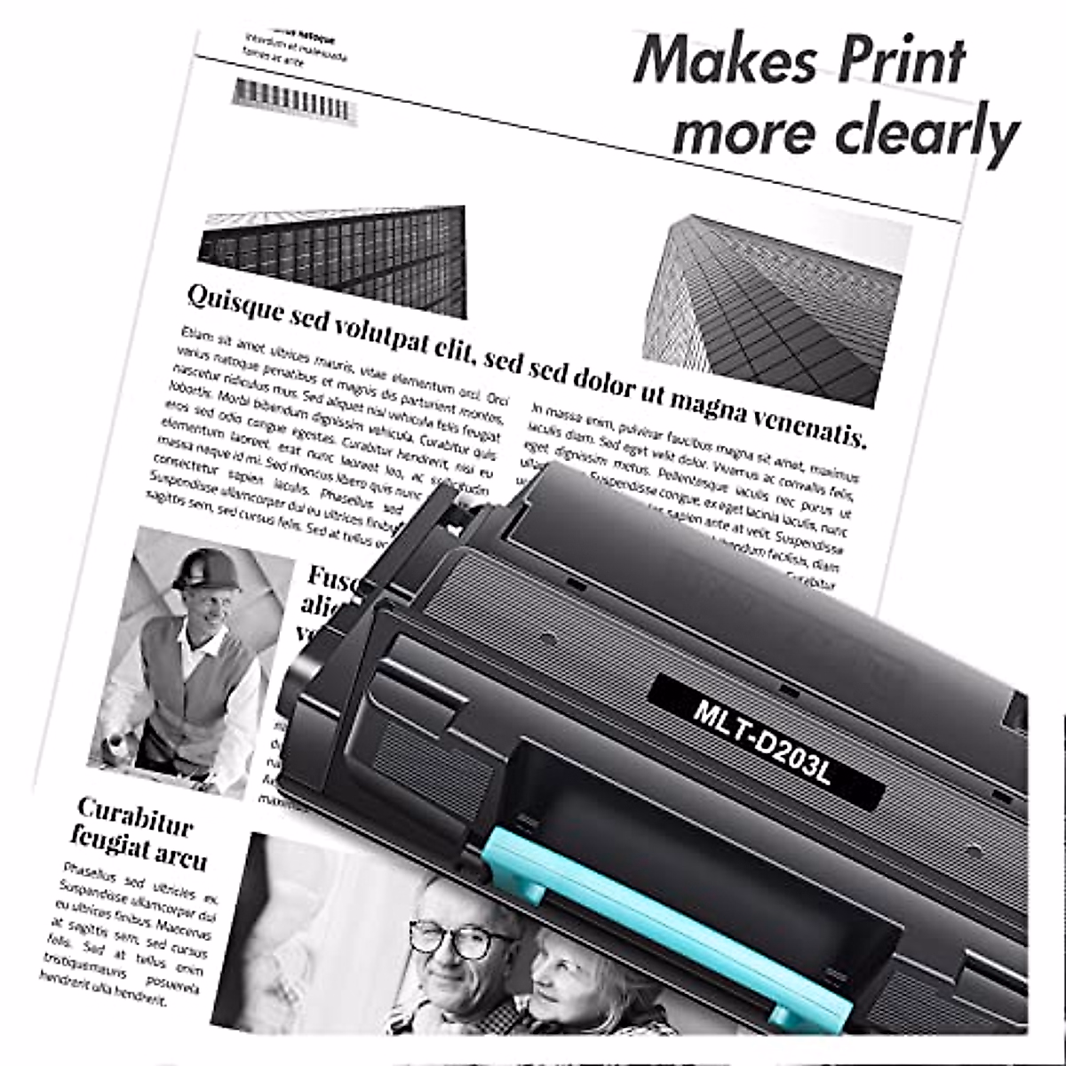 VICTONER Compatible Toner Cartridge Replacement for Samsung 203 203L MLT-D203L MLT-D203S for Samsung ProXpress M3870FW M4020ND M3820DW M3320ND M3370FD M4070FR Toner Printer (Black, 1-Pack)