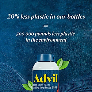 Advil Pain Reliever and Fever Reducer, Pain Relief Medicine with Ibuprofen 200mg for Headache, Backache, Menstrual Pain and Joint Pain Relief - 50x2 Coated Tablets