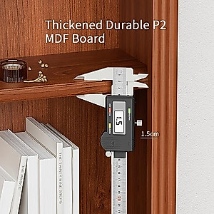 Furniwell Bookcase Bookshelves, 5 Tier Wooden Tall Floor Standing Books Shelves Display Dector Furniture for Bedroom, Living Room, Home Office (Cherry)