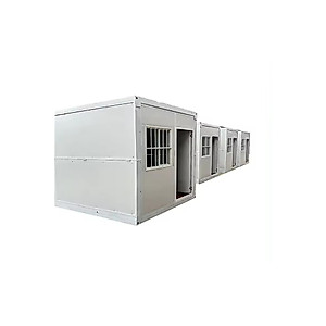 Generic 20ft Fold Out Foldable Container House Foldable Cabin Insulated Container | Versatile Storage, Shed, Office, Warehouse Solution, White, Modern2024