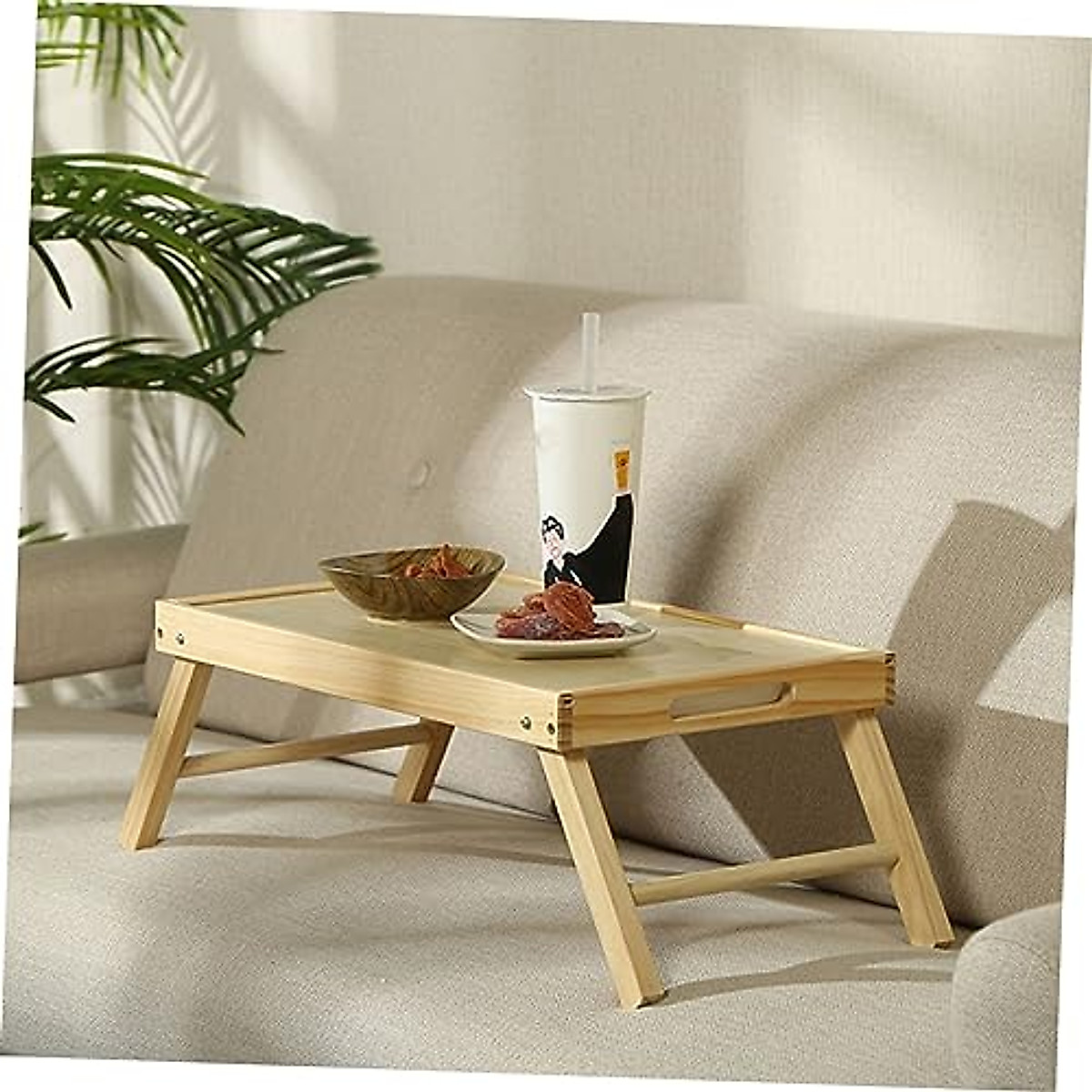 MAGICLULU 1pc Computer Desk Study Desk Foldable Breakfast Table Mini Size Breakfast Tray Serving Bed Tray Wooden Pallets Folding Trays Wooden Desk Study Table Laptop Table Home Writing Table