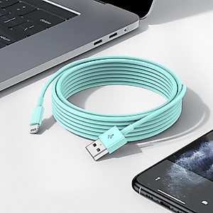 QZIIW iPhone Charger Cable 10 Ft [Apple MFI Certified], 3Pack 10 Feet Long USB to Lightning Cable, Apple Charging Power Cord 10 Foot for iPhone 14 13 12 11 Pro Max Mini XR XS X 9 8 7Plus 6 ipad-Blue