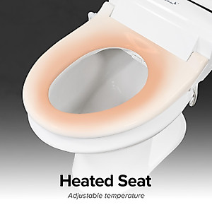SmartBidet SB-3000 Electric Bidet Toilet Seat for Elongated Toilets with Remote Control with Screen, Unlimited & On Demand Warm Water