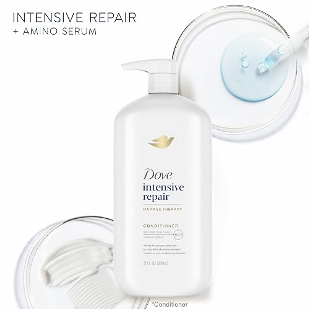 Dove Conditioner Intensive Repair Pack of 4 for Damaged Hair Conditioner with Bio-Restore Complex 31 oz