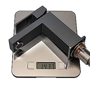 AWARA Single Handle Bathroom Faucet, Matte Black Bathroom Sink Faucet Solid Brass Single Hole Modern Bathroom Faucet Vanity Faucet with Pop-up Drain & Overflow & Water Supply Hoses