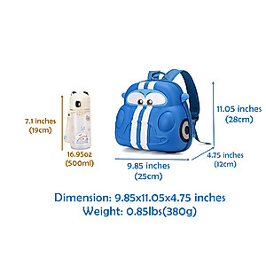 Car Toddler Backpack,Bookbags for Boy Preschool,Kids 3D Cartoon Backpack Daycare(Blue)