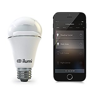 ilumi Bluetooth Smart LED A19 Light Bulb, 2nd Generation - Smartphone Controlled Dimmable Multicolored Color Changing Light - Works with iPhone, iPad, Android Phone and Tablet