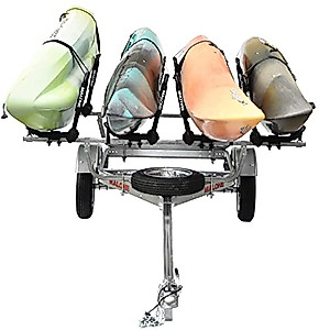 Malone Auto Racks MicroSport 4-Boat FoldAway-J Kayak Trailer Package