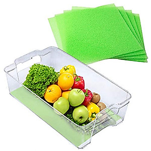 Dualplex® Fruit & Veggie Life Extender Liner for Fridge Refrigerator Drawers, 12x15 Inches (4 Pack) – Extends The Life of Your Produce & Prevents Spoilage