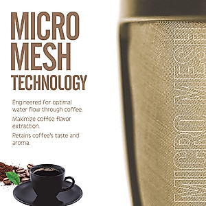 4 Cup Reusable Filter Basket With Closed Bottom Fits MrCoffee Coffee Maker and Brewer - Permanent Filter Replacement for Mr Coffee Gold Tone Basket-Style Filters