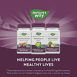 Nature's Way Rhodiola Premium Extract - 250 mg per serving - Supports Energy & Mental Stamina* - Non-GMO Project Verified - Adaptogenic Herb* - Vegan & Gluten Free - 60 Capsules